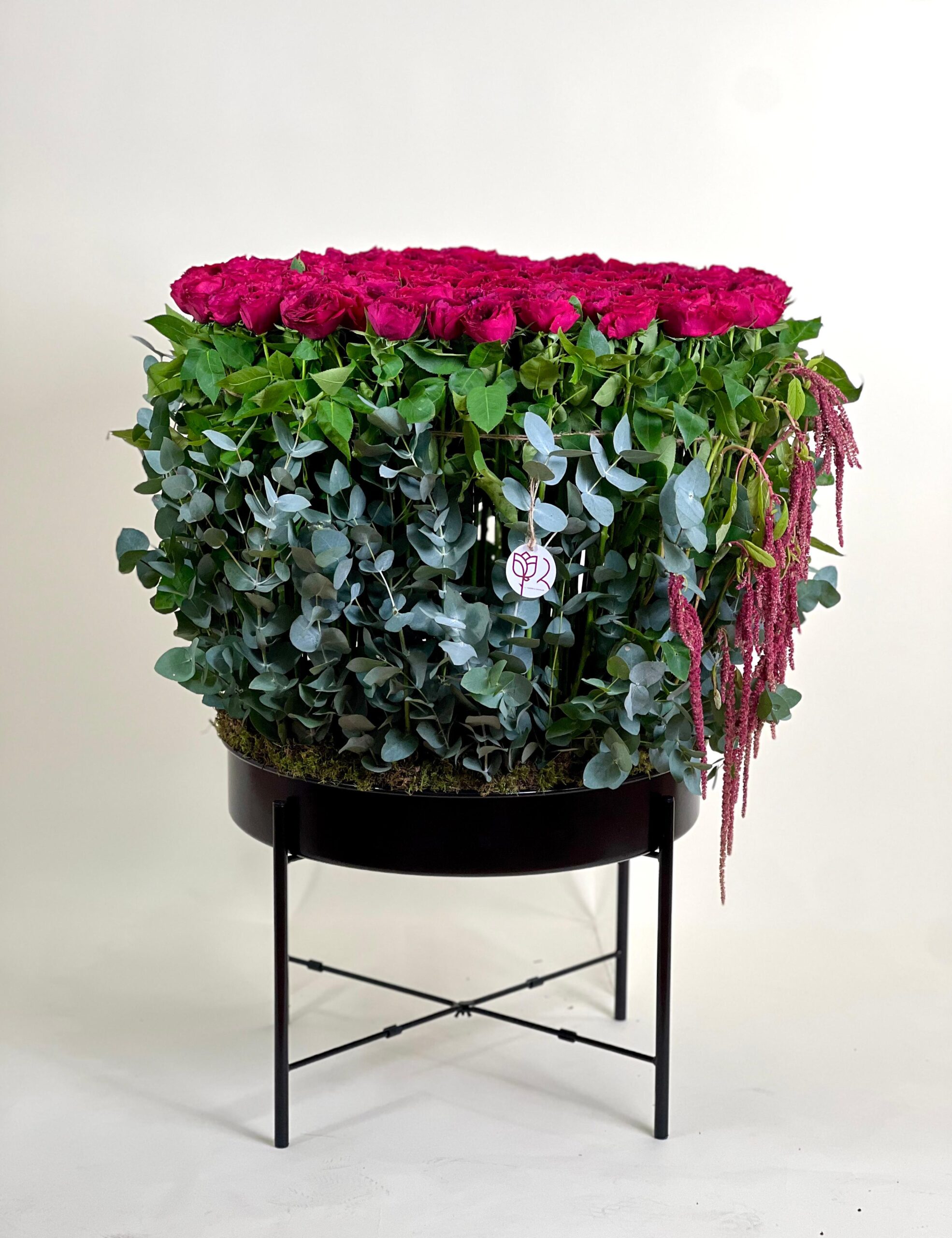 Red Wild Roses With Stand - Blowsy Bloom