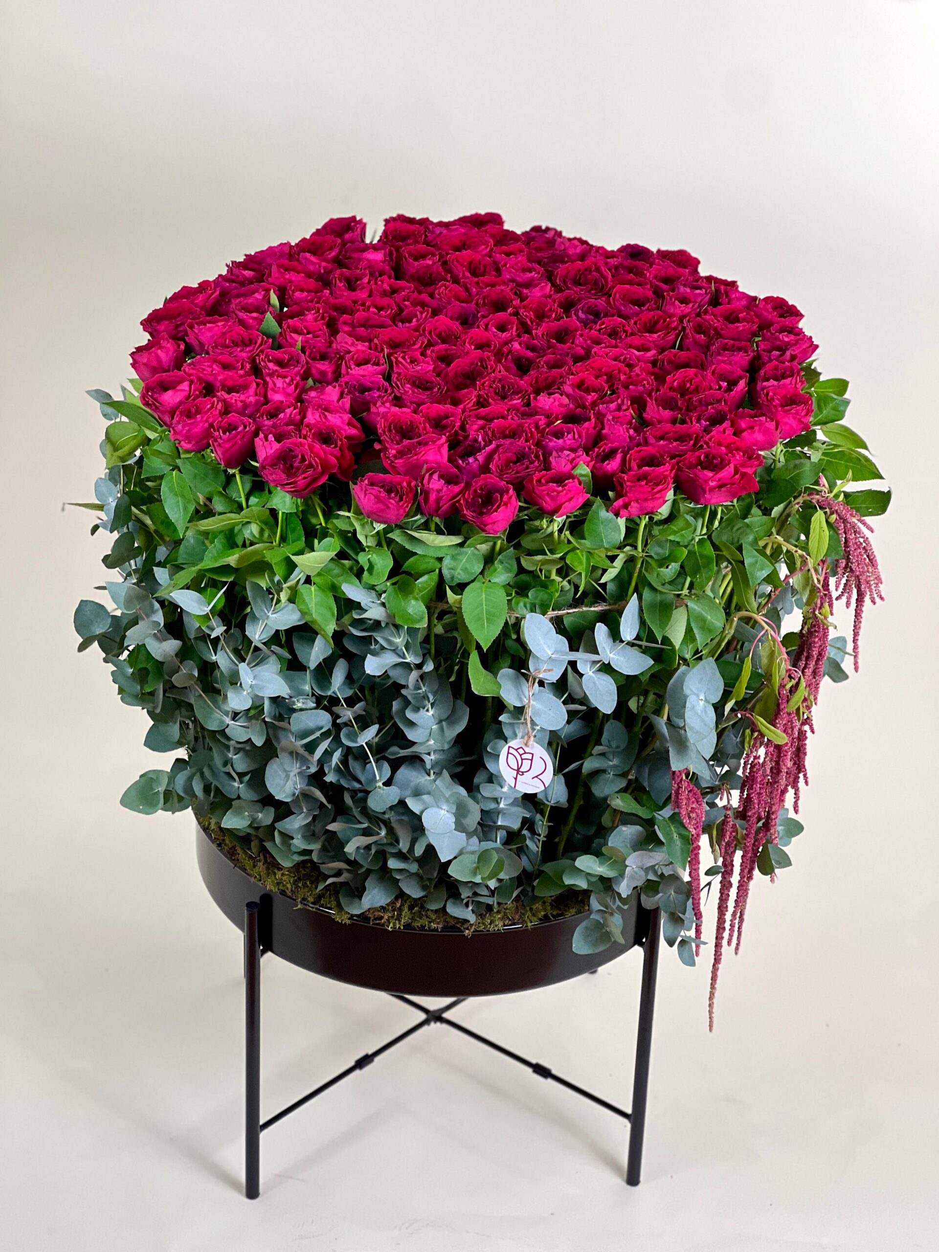 Red Wild Roses With Stand - Blowsy Bloom